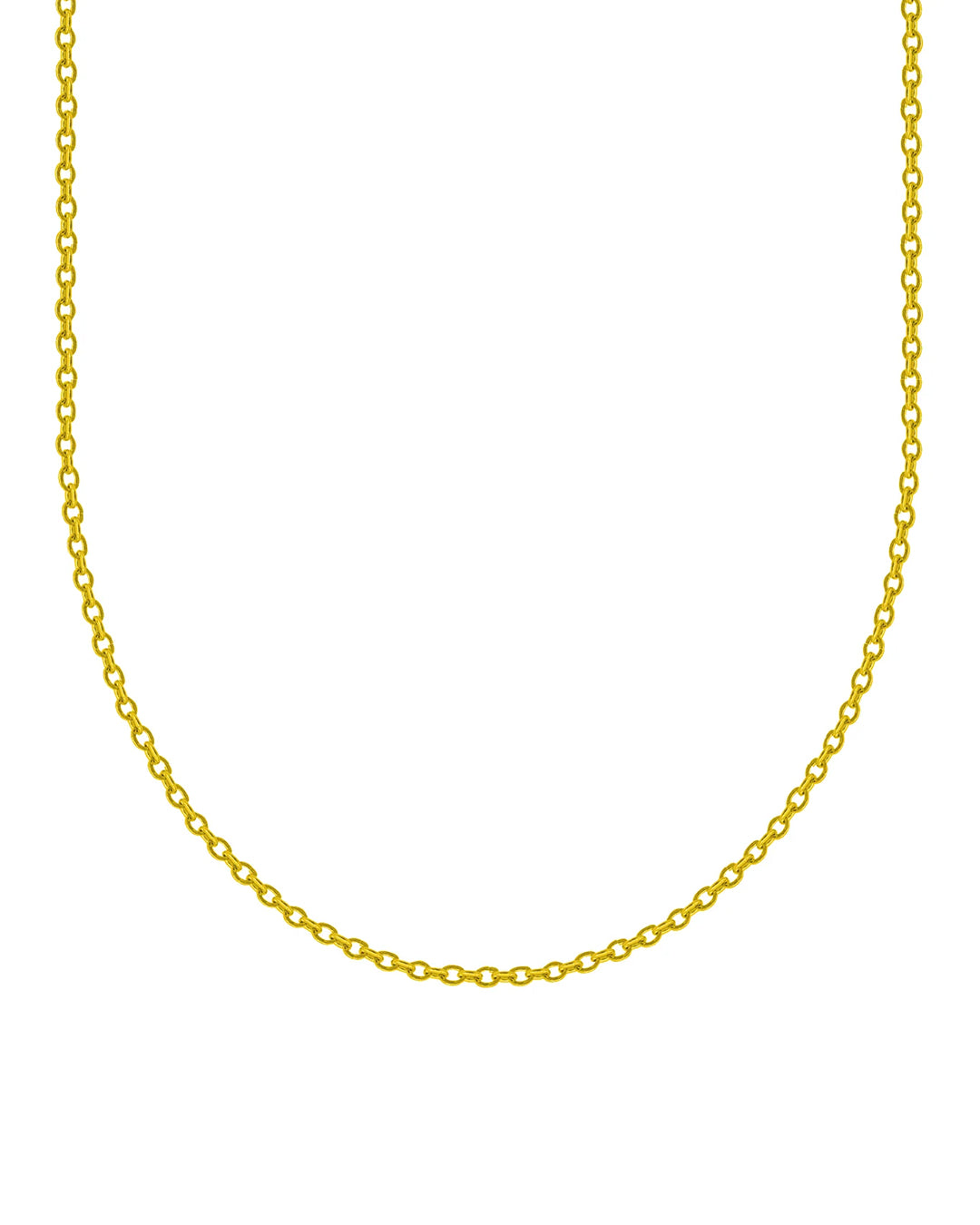 Thin Oval Kette 2mm Gold Unshinebar
