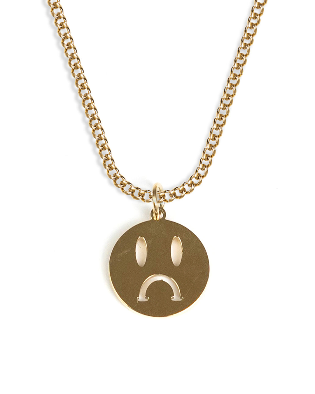 Sad Emoji Necklace (Gold) – UNSHINEBAR